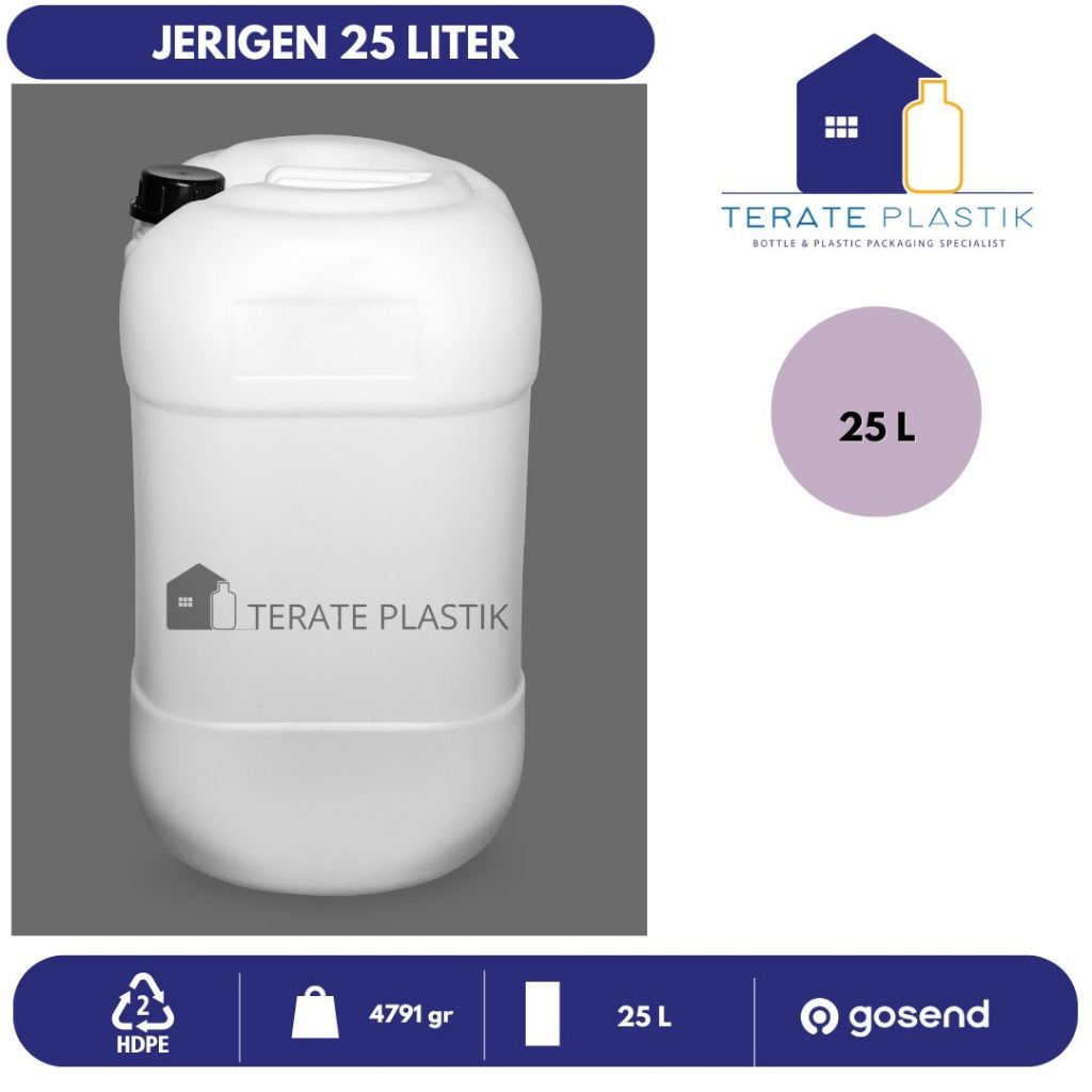 Jual Jerigen Plastik 25L | Jerigen HDPE 25 Liter | Terate Plastik ...