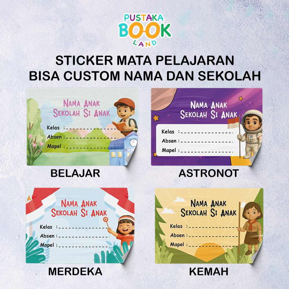 Jual Sticker Custom Mata Pelajaran | Label Buku | Sticker Mapel ...