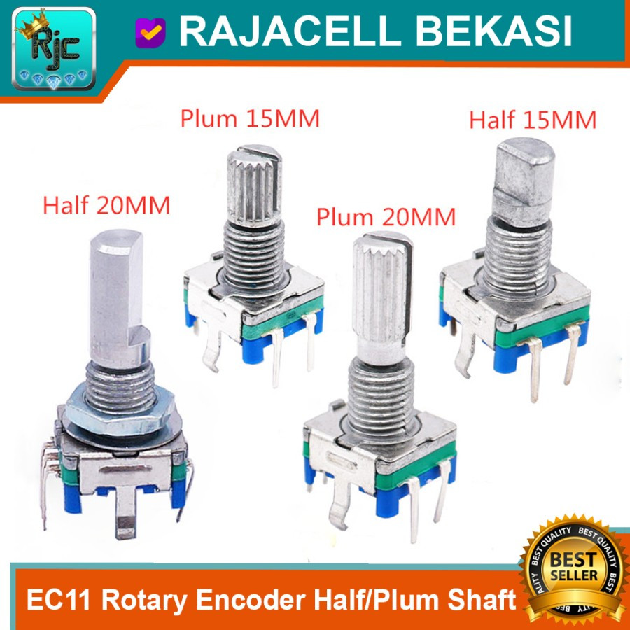 Jual Rotary Encoder Code Switch EC11 Digital Potensiometer + Center ...