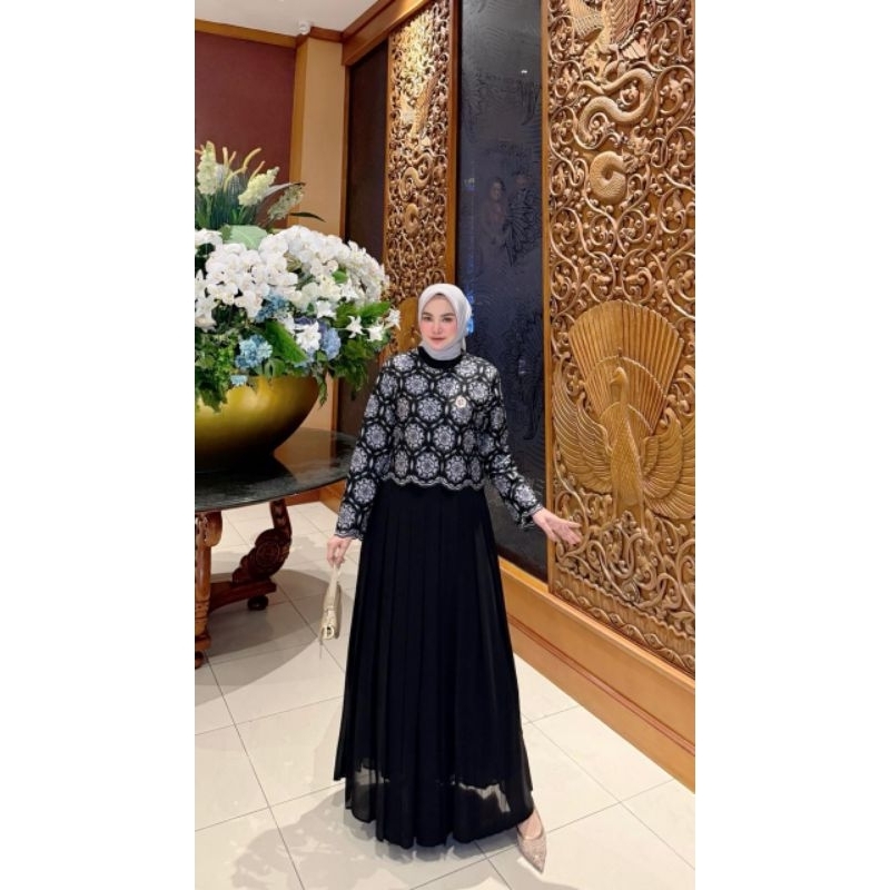 Jual Rianda Dress by Hijrah Original - Dress dengan Bahan Cotton bordir ...