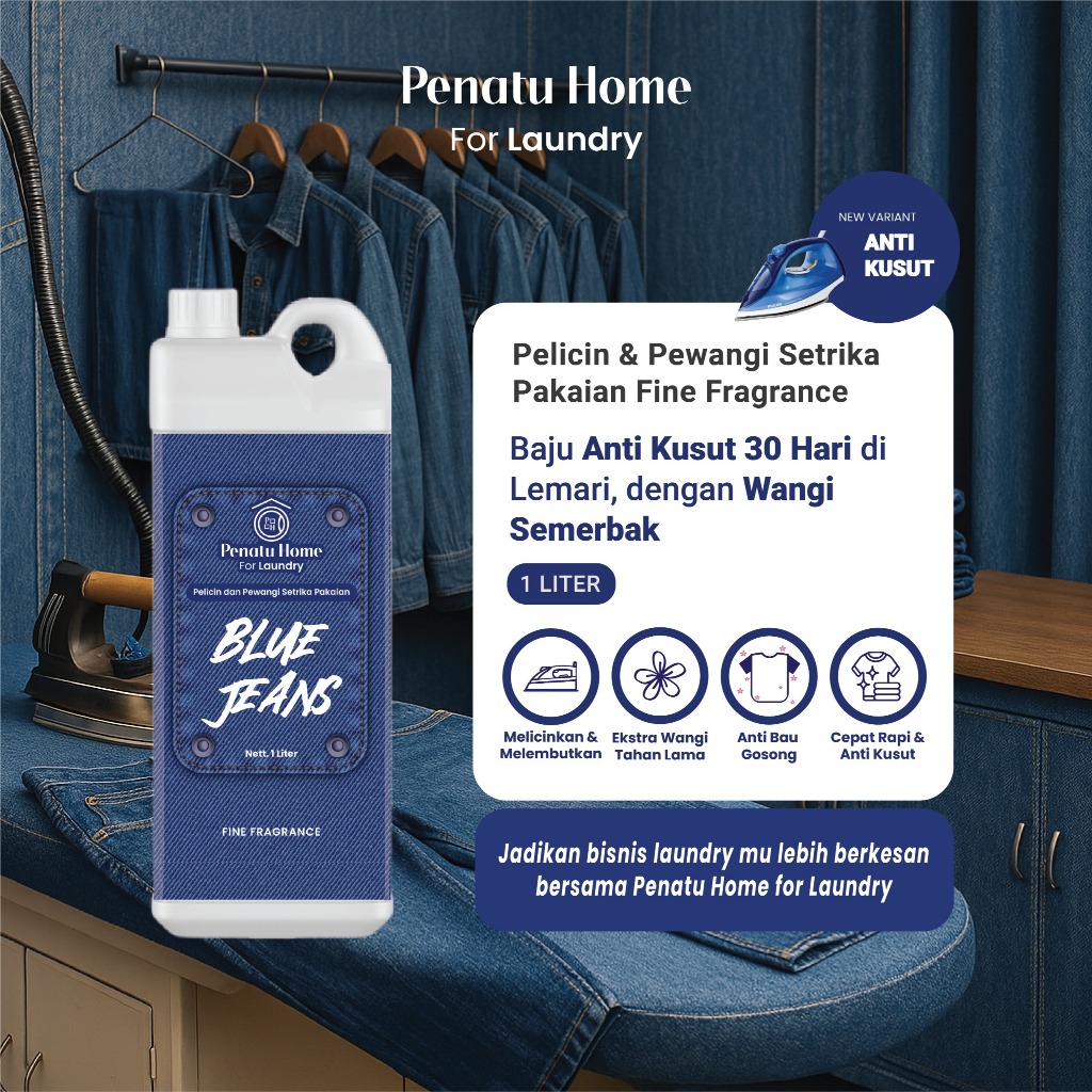 Jual Blue Jeans 1 Liter | Pelicin & Pewangi Setrika Pakaian Fine ...