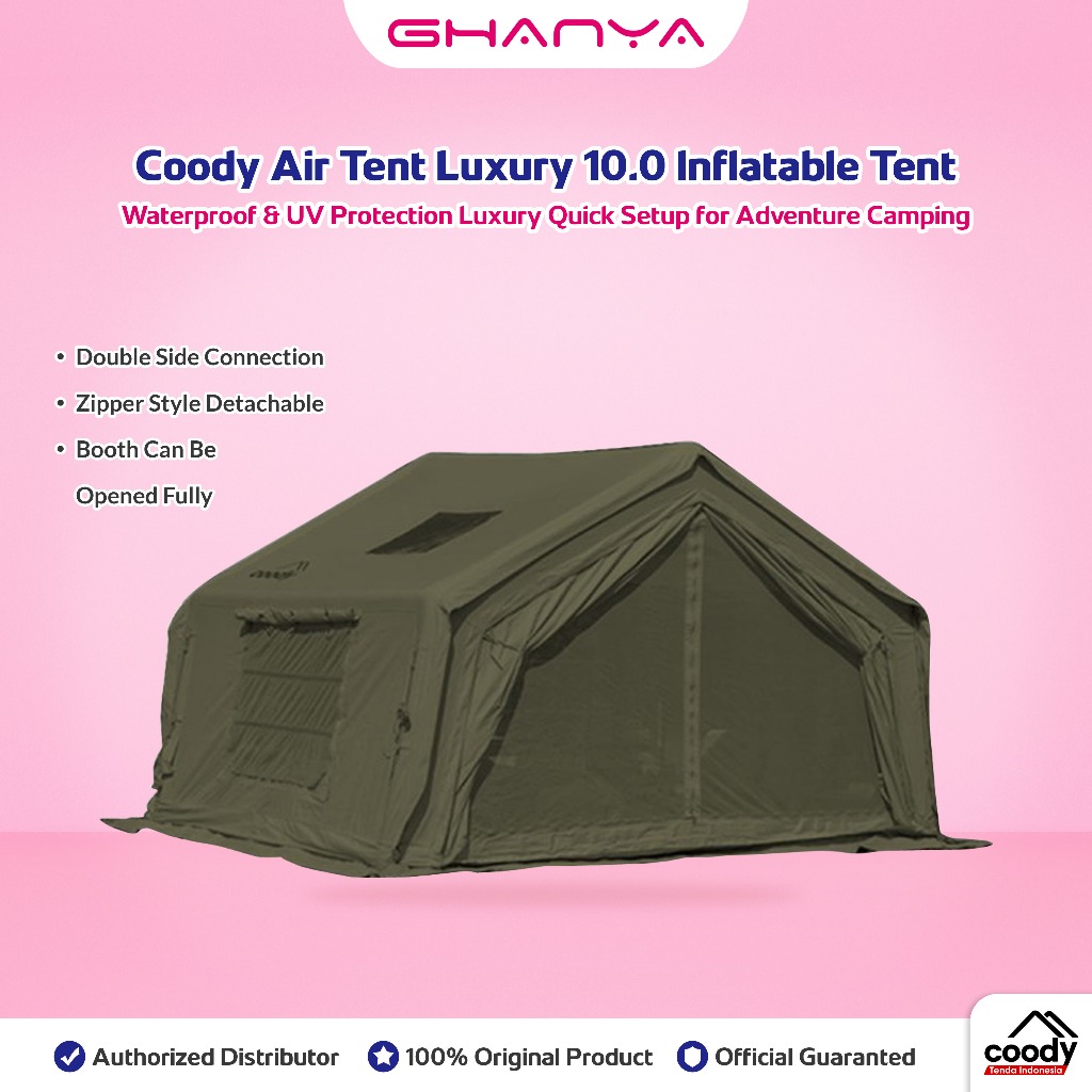 Jual Coody Air Tent Luxury 10.0 Sqm M2 Inflatable Tent (Tenda Praktis) Waterproof & UV ...