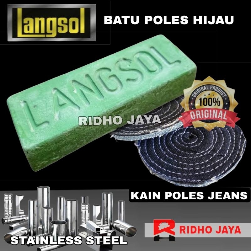 Jual BATU POLES LANGSOL / Watu Ijo / Kain Poles Jeans Stainless ...