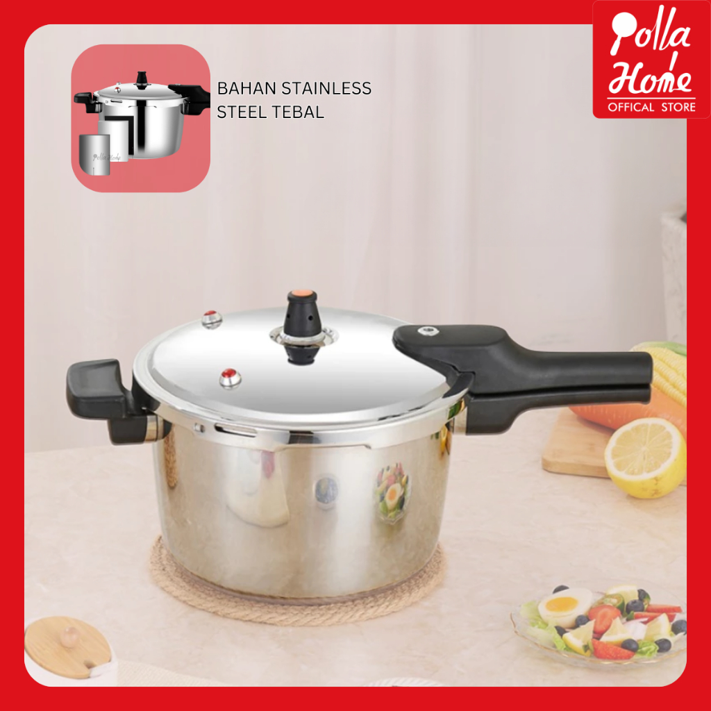 Jual Ollahom Panci Presto Jumbo 8Liter Pressure Cooker Stainless Steel 304 | Shopee Indonesia