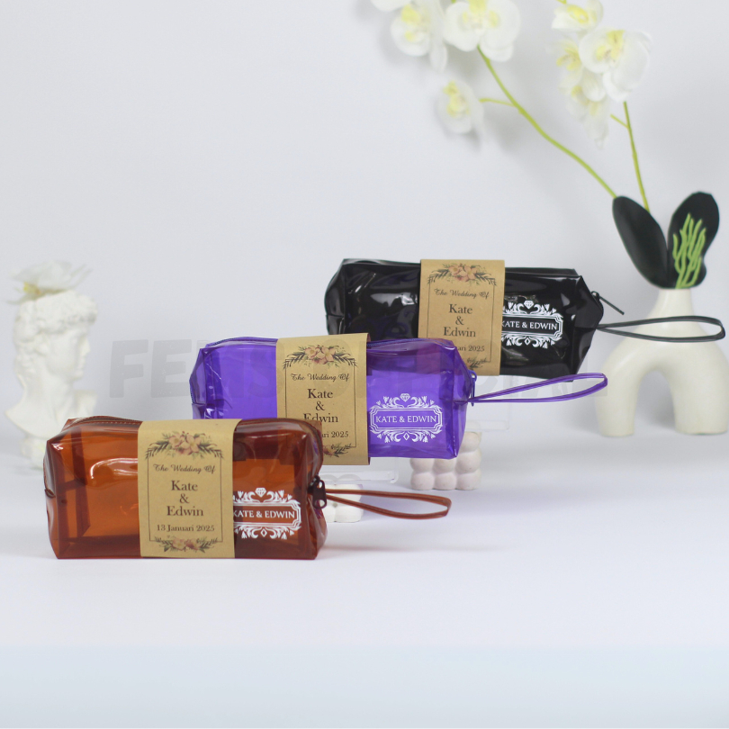 Jual Souvenir Pouch MIKA A (20x7x9) Kosmetik Kubus Mika Transparan ...