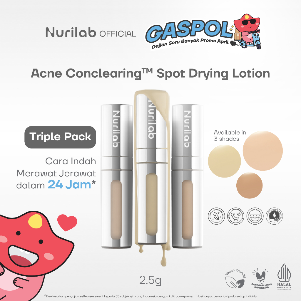 Jual NURILAB [TRIPLE PACK] Acne Conclearing Spot Drying Lotion 2.5g ...