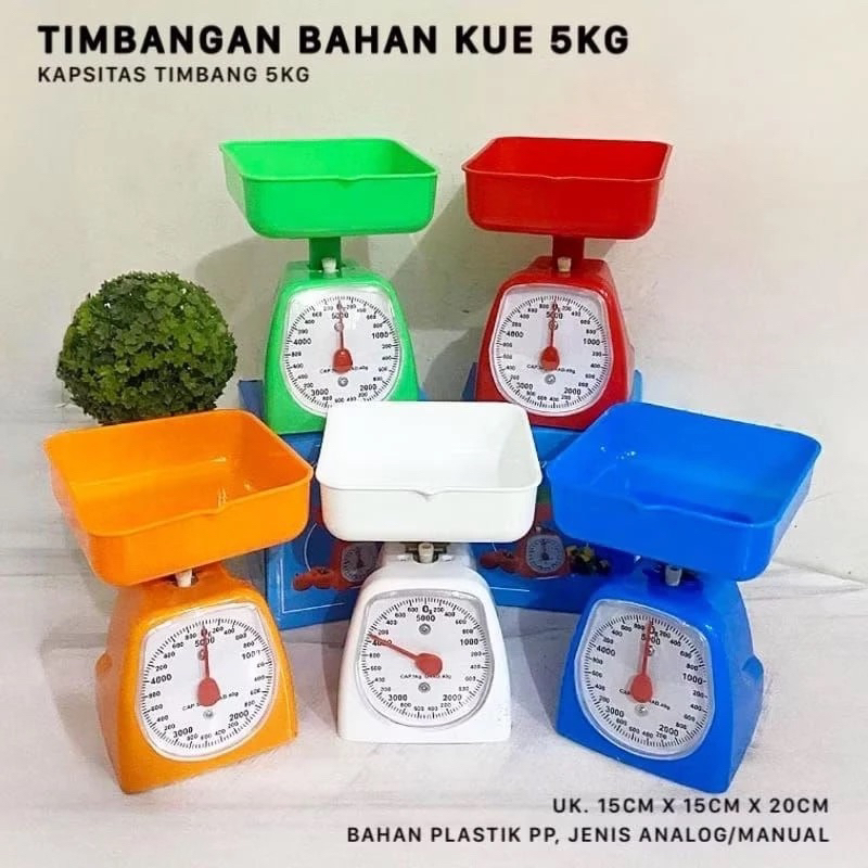 Jual Timbangan Dapur Kue Analog Jarum 5kg 5 Kg Kitchen Scale Analog ...