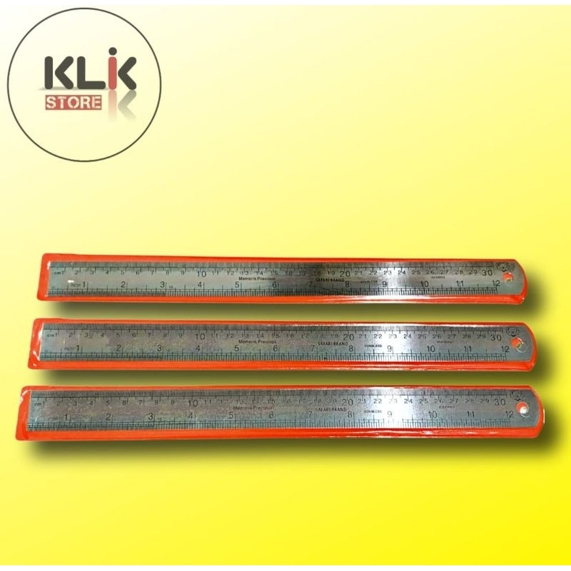 Jual Penggaris Besi 30cm / Mistar Besi Panjang | Shopee Indonesia