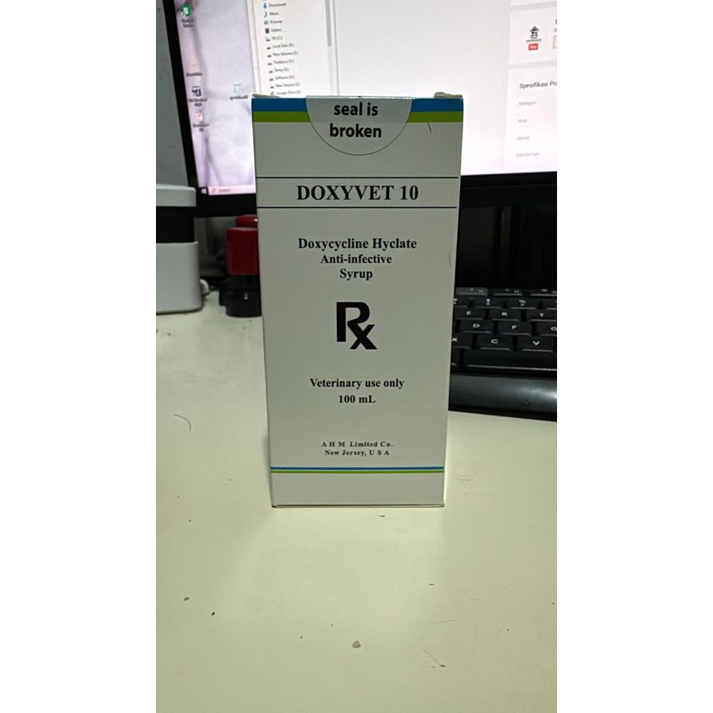 Jual Doxyvet 10 Doxycycline Hyclate Anti-Infective Syrup 100ml | Shopee Indonesia