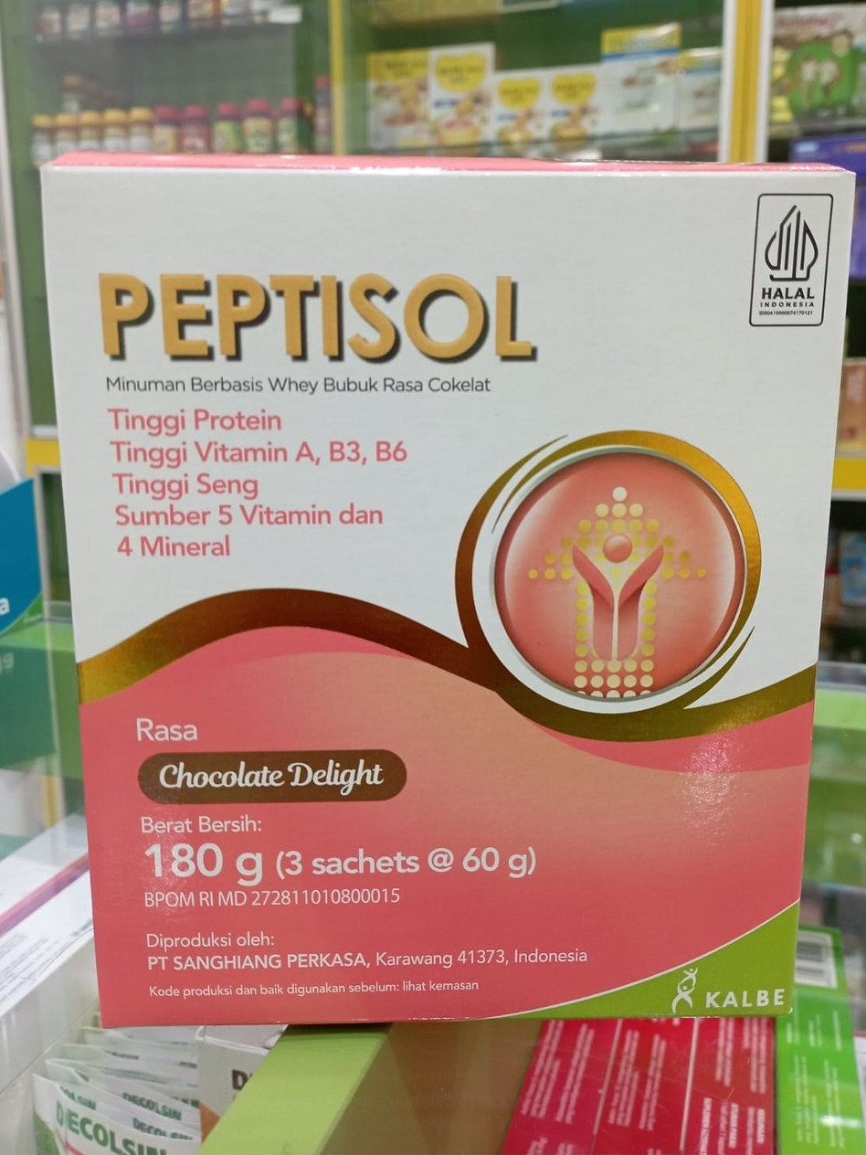 Jual Peptisol Coklat/Vanila 180 Gram - Susu Tinggi Protein | Shopee ...