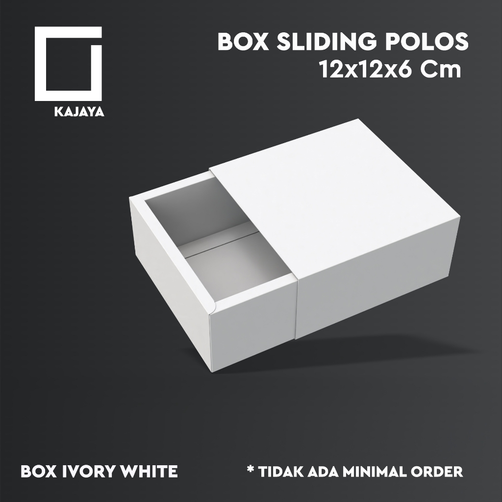 Jual Box Sliding Polos 12x12x6 cm Kemasan Parfum 30 ml 50 ml Packaging ...