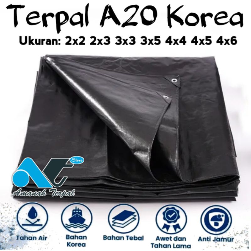 Jual Terpal A20 KOREA Warna Hitam, Kuat Tebal Waterproof, Tersedia ...