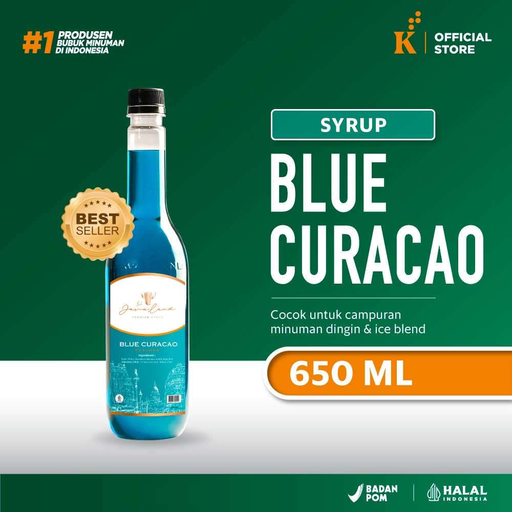 Jual Syrup Premium Javaland Sirup Aneka Rasa Blue Curacao 650 ml ...