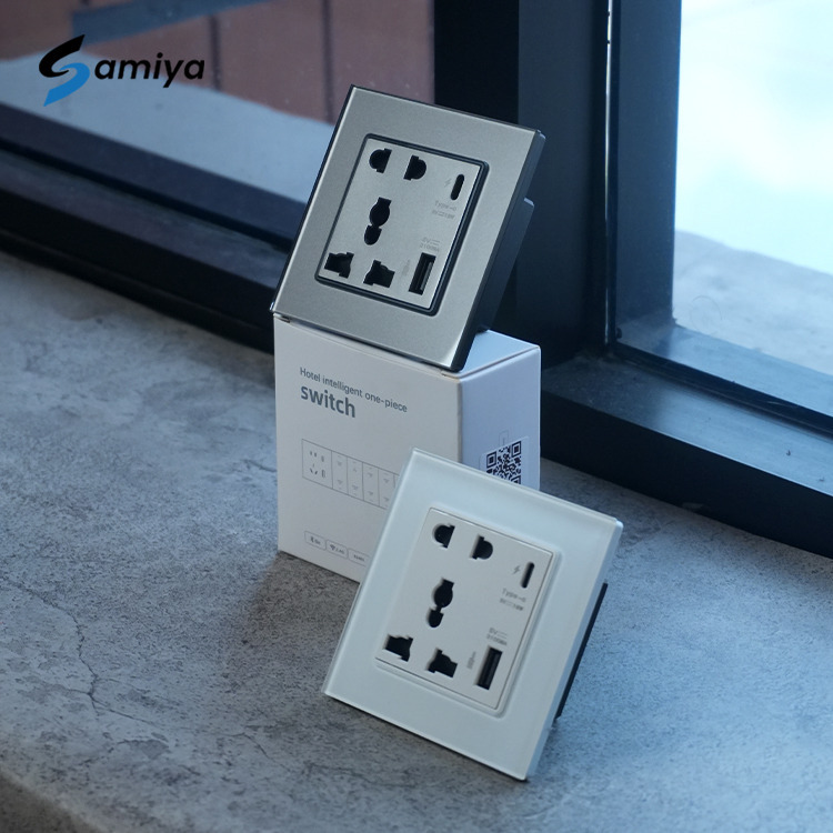 Jual colokan listrik lengkap power socket 2in1 USB charging TYPE A TYPE ...