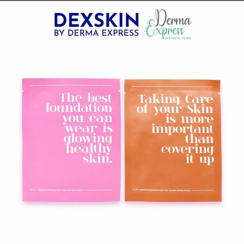 Jual DEXSKIN Derma Express Whitening Sheet Mask DNA Salmon atau Cica ...