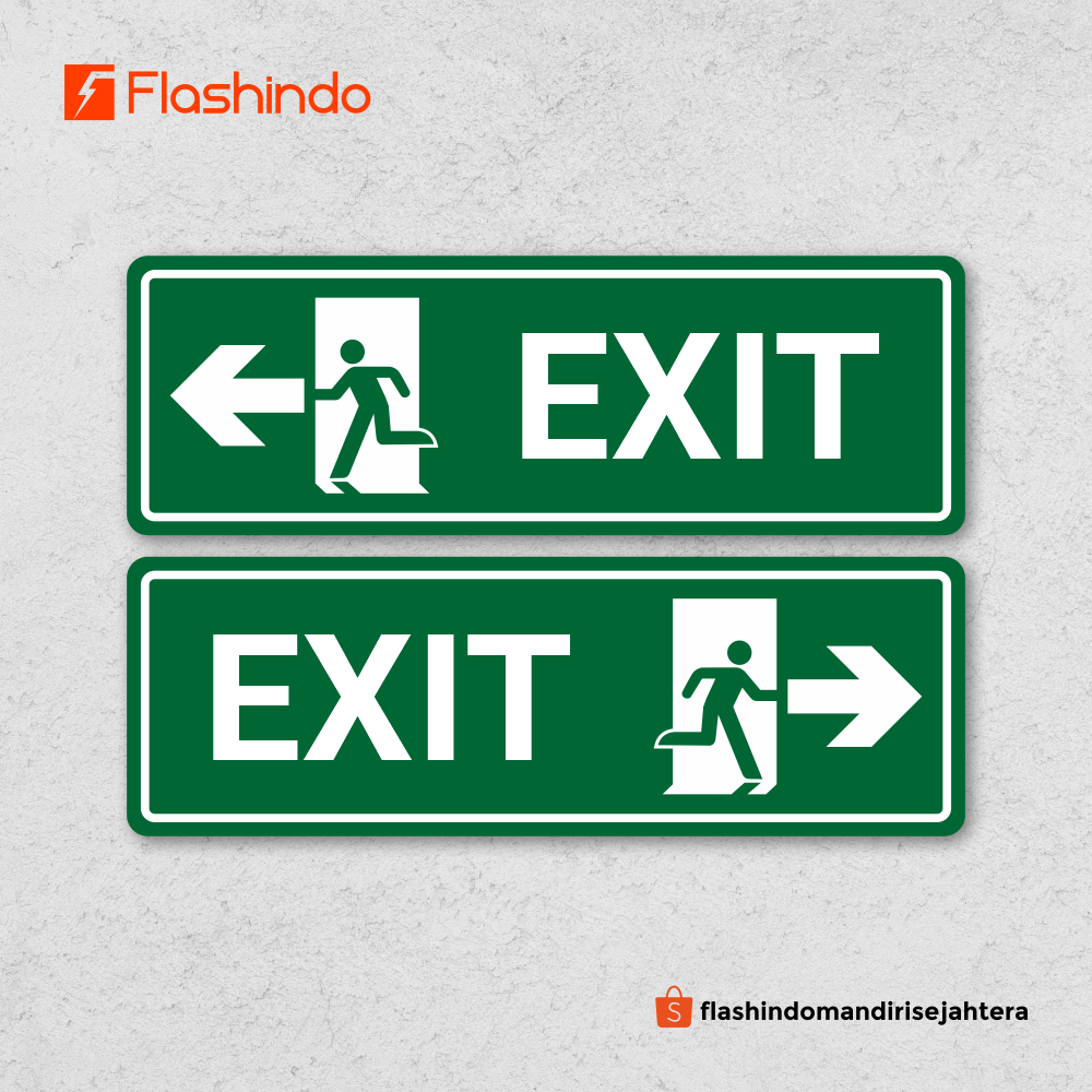 Jual Signboard / Signage / Sign Jalur Darurat Evakuasi K3 EXIT / KELUAR ...