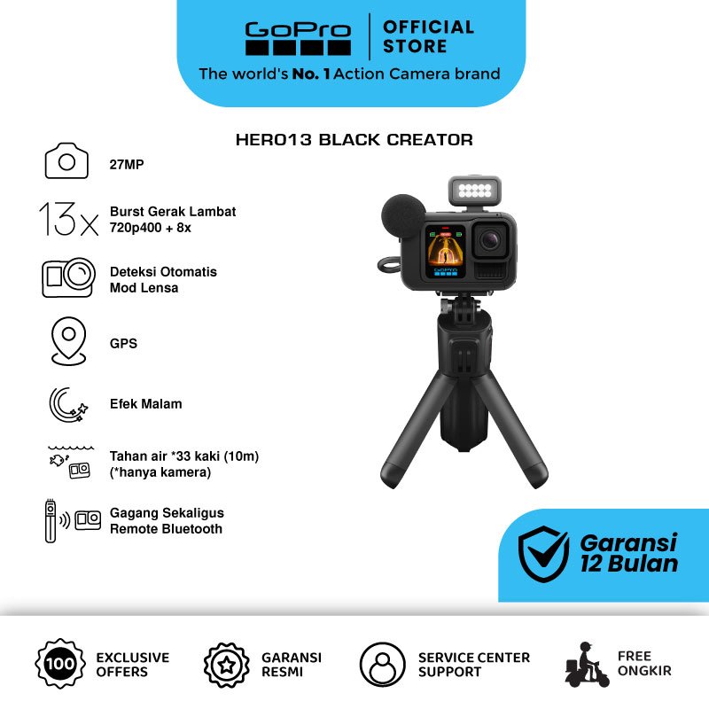 Jual [PRODUK BARU] GoPro HERO13 Black Creator Edition Action Camera ...