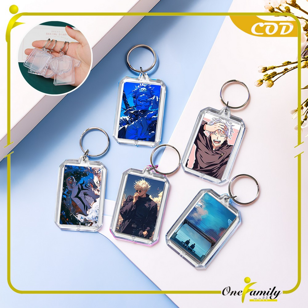Jual ONE-C1269 Gantungan Kunci Ganci Akrilik Insert Paper Photo DIY ...