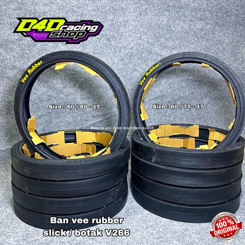 Jual Ban Vee Rubber 60-80-17 DRAG Slick Botak Original Thailand ...