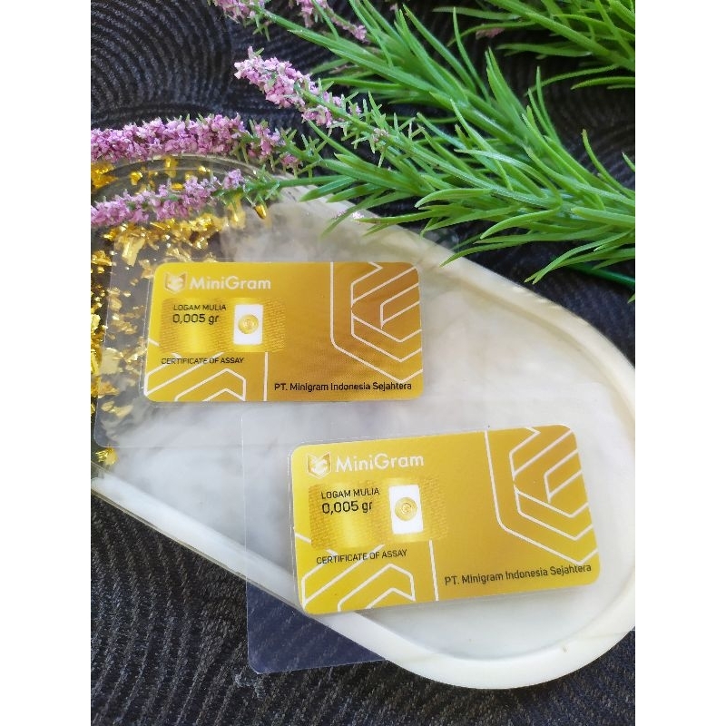 Jual mini gold minigram 0.005 gram logam mulia | Shopee Indonesia