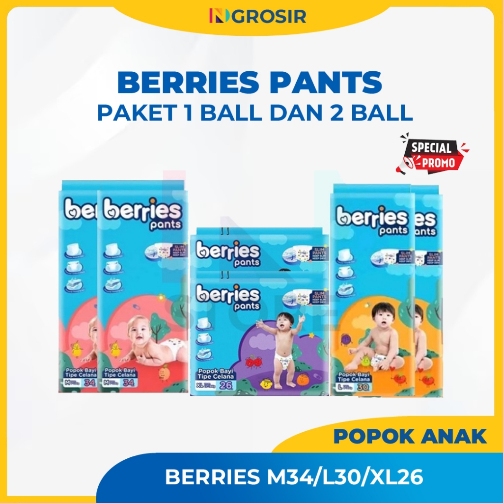 Jual (PROMO SPESIAL) Berries Pants M34/L30/XL26 Tipe Celana 1 Ball ...
