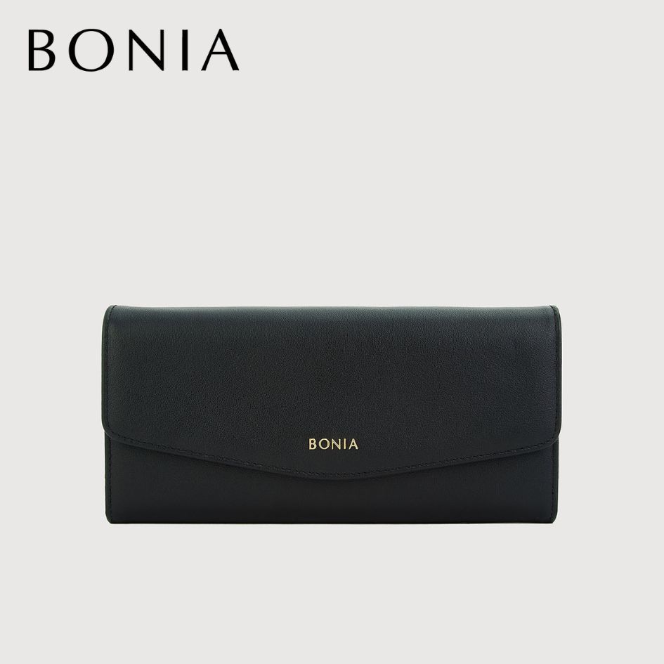 Jual Bonia - Belle Trifold Long Wallet Black | Shopee Indonesia