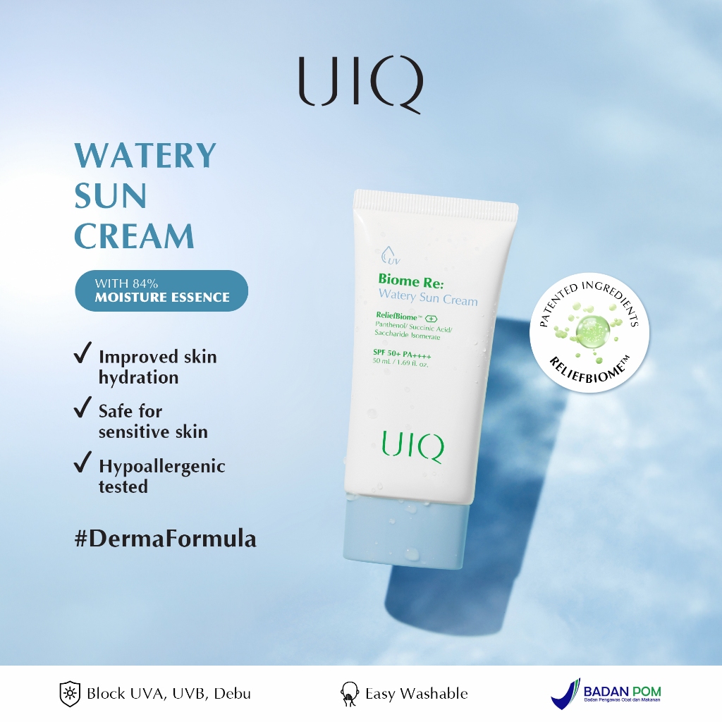 Jual UIQ Biome Re: Watery Sun Cream Size 50 ml | Shopee Indonesia