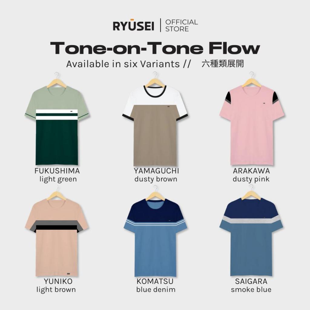 Jual Ryusei T-shirt Tone-on-Tone Flow | Shopee Indonesia