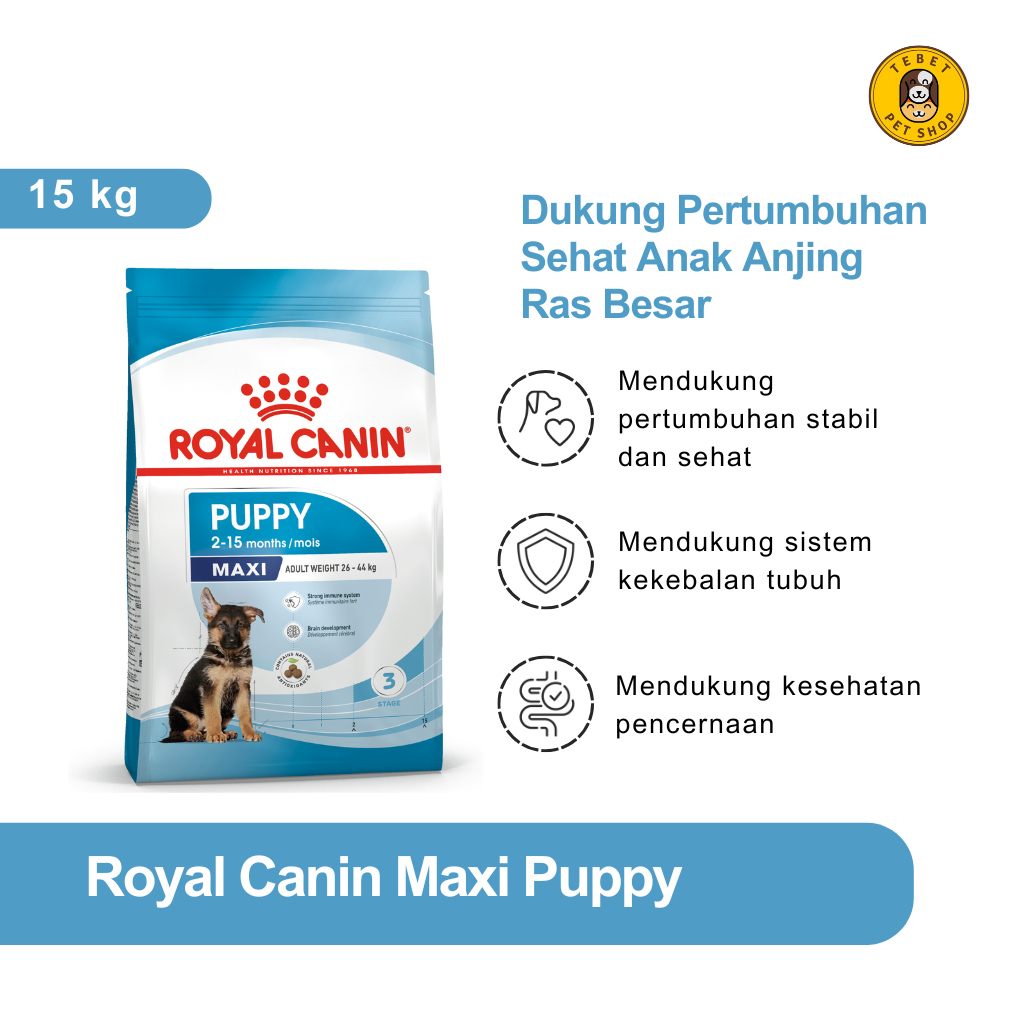 Jual RC Maxi Puppy 15KG Dry Food Makanan Khusus Anak Anjing Ras Besar ...