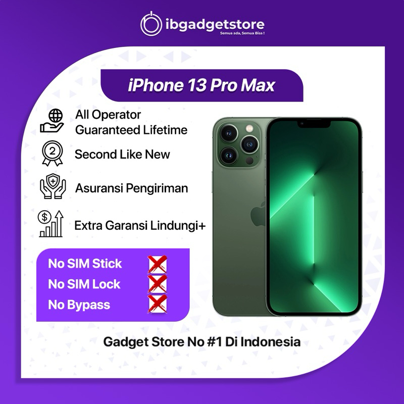 Jual IP 13 PROMAX 128GB/256GB/512GB Second Like New Bergaransi | Shopee Indonesia