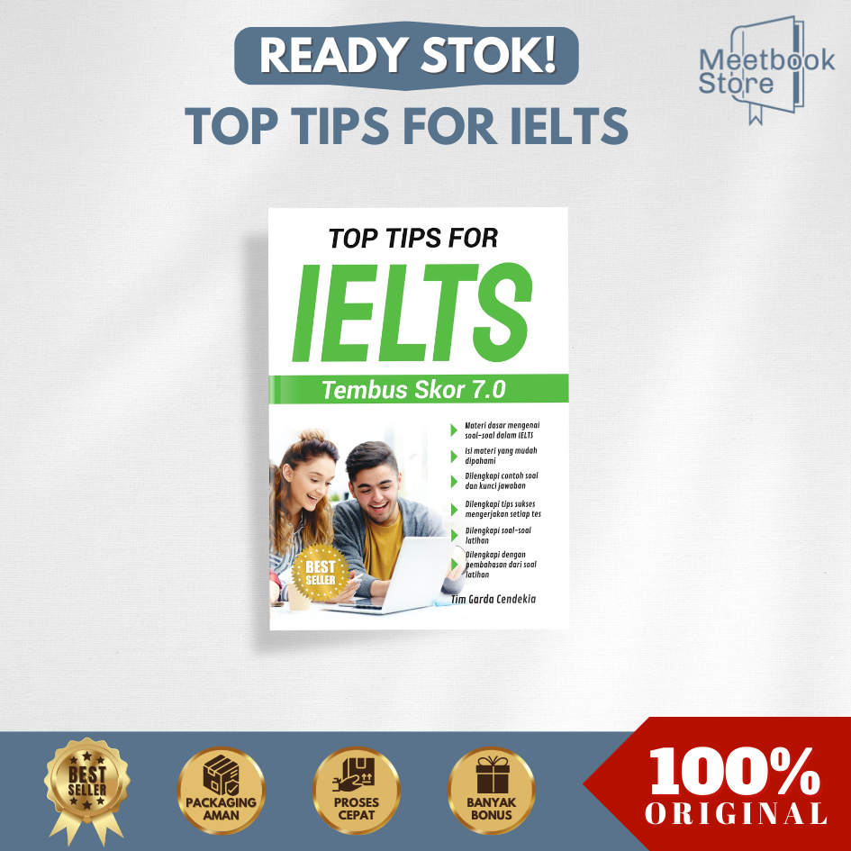 Jual BUKU TES IELTS - TOP TIPS FOR IELTS TEMBUS SKOR 7.0 BEST SELLER ...