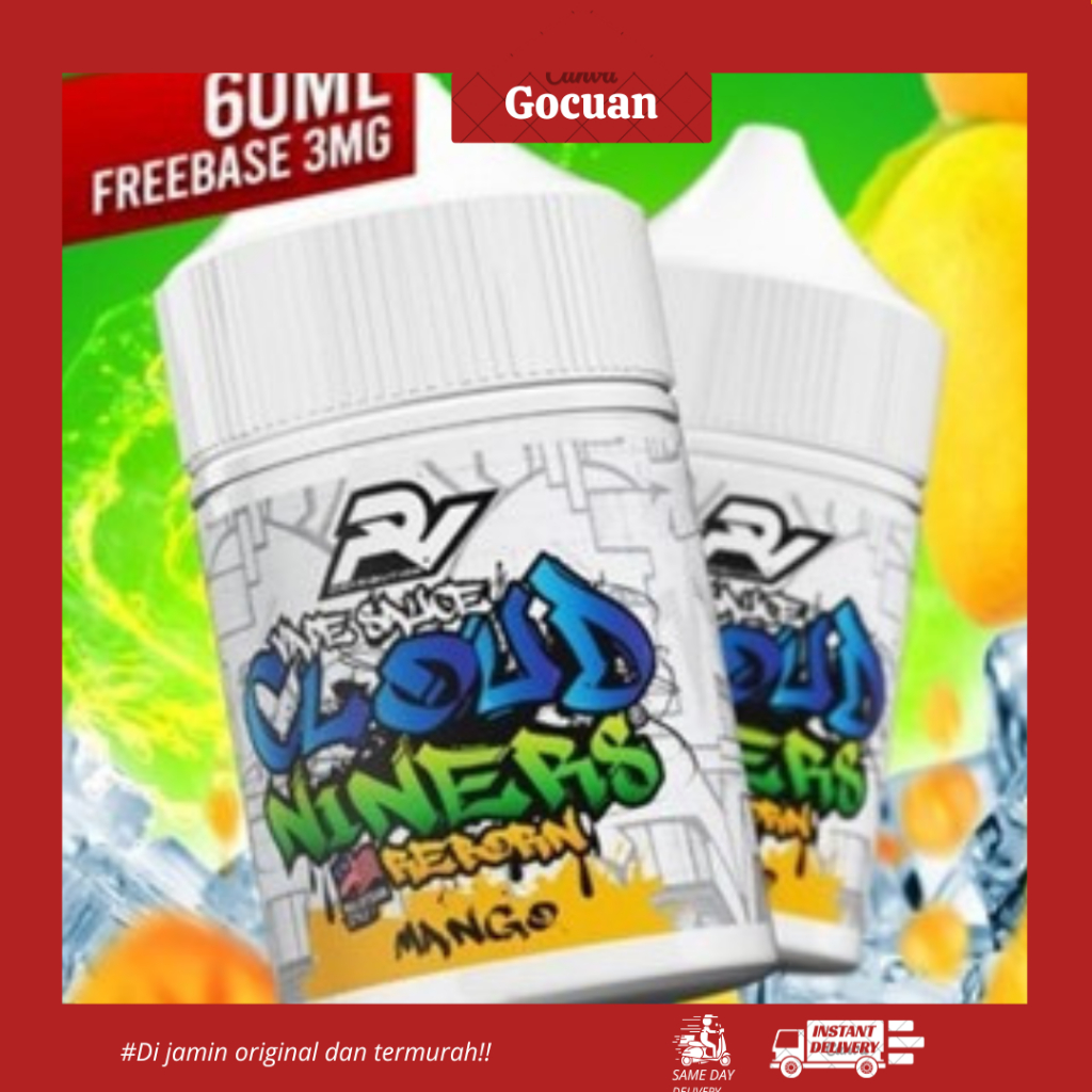 Jual FREEBASE CLOUD NINERS REBORN MANGO MINT 60ML 3MG LIQUID 100% AUTHENTIC | Shopee Indonesia