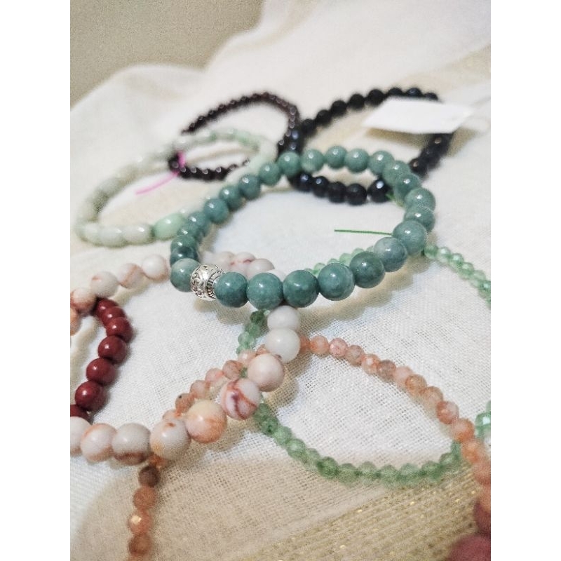Jual BWJ Blue Water Jade beads bulat 8mm gelang batu alam natural ...