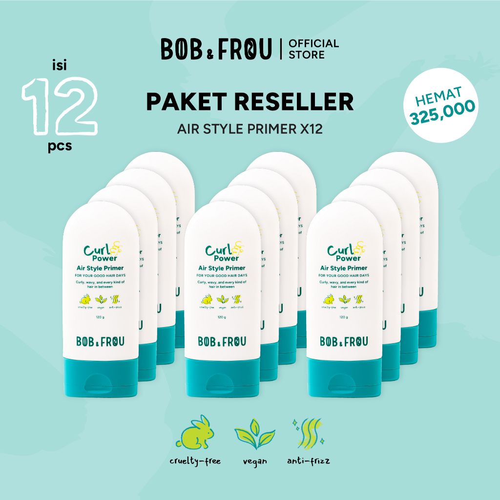 Jual BOB & FROU - Paket Reseller Isi 12 - Curl Power Air Style Primer - 120g - Leave In ...