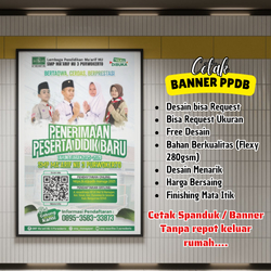 Jual CETAK SPANDUK / BANNER PPDB BEBAS DESAIN | Shopee Indonesia