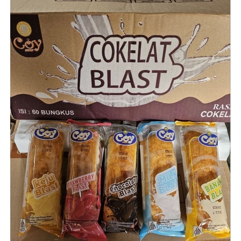 Jual Roti Coy Blast @5 Bungkus Rasa Chocolate / Keju / Strawberry ...