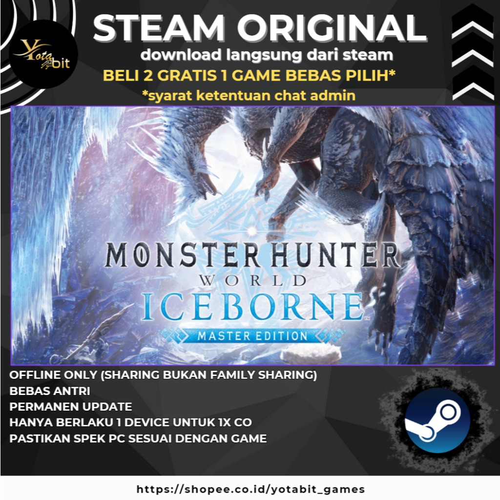 Jual Monster Hunter World Iceborne Master Edition PC Sharing Original Offline | Shopee Indonesia