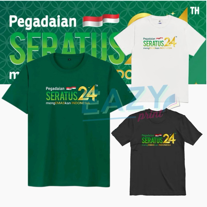 Jual TSHIRT SERAGAM PEGADAIAN 124 TH MENGEMASKAN INDONESIA BAJU KAOS ...