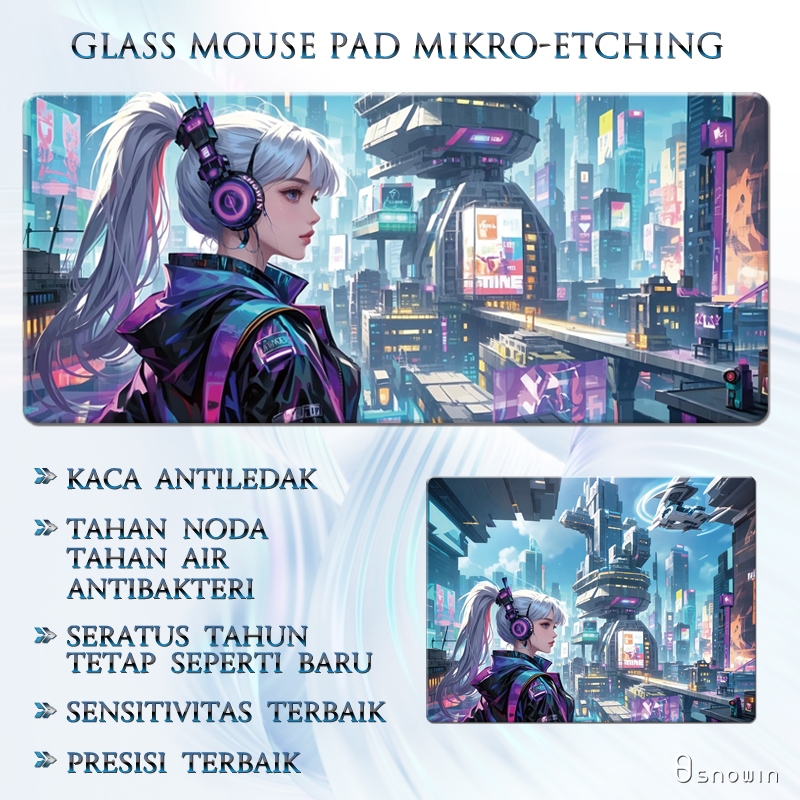 Jual SHOWIN Glass Mousepad Gaming Mousepad Deskmat Kaca Mouse Pad Micro ...