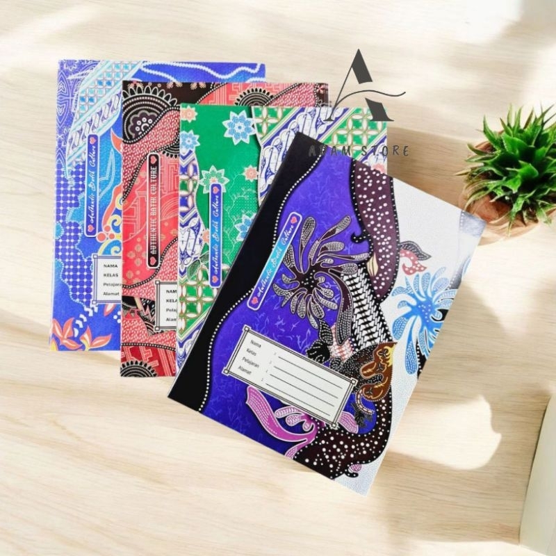 Jual Sampul Buku tulis Batik Ukuran Boxy maxy Ukuran Buku Campus Besar motif random (Isi 20 ...