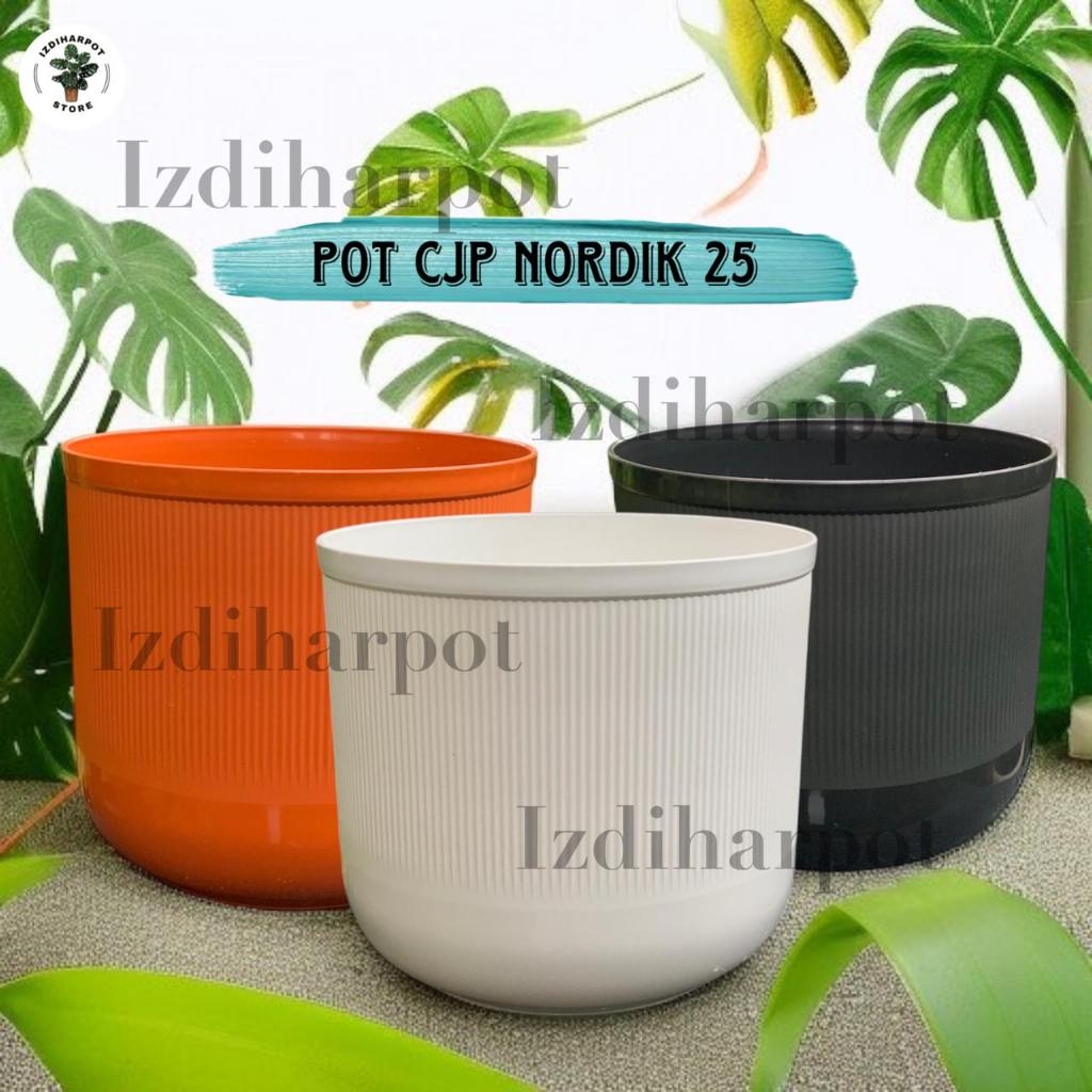 Jual POT BUNGA TANAMAN CITRA JAYA PLASTIK NORDIC TABUNG 25 BAHAN LENTUR ...