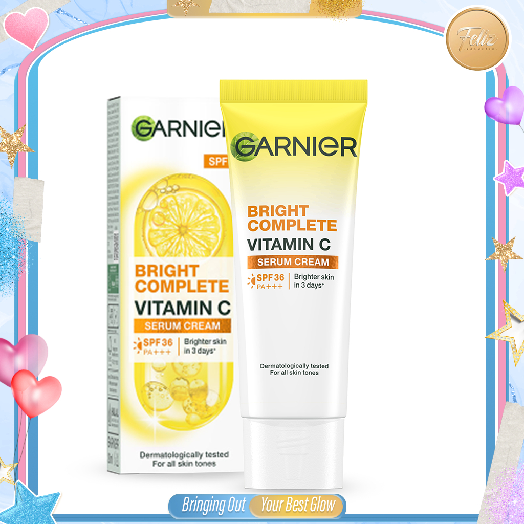 Jual * FELIZ * GARNIER Bright Complete Vitamin C Serum Cream SPF 36 PA+++ - 20ml | Shopee Indonesia