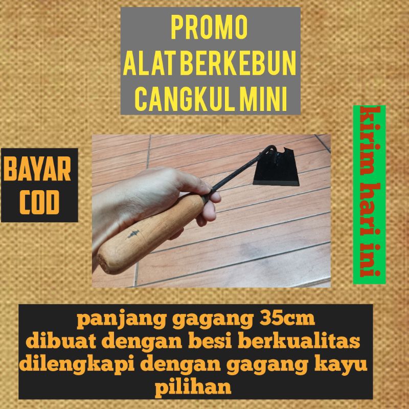 Jual cangkul mini gagang kayu wangkil gagang kayu cangkul mini tajam ...