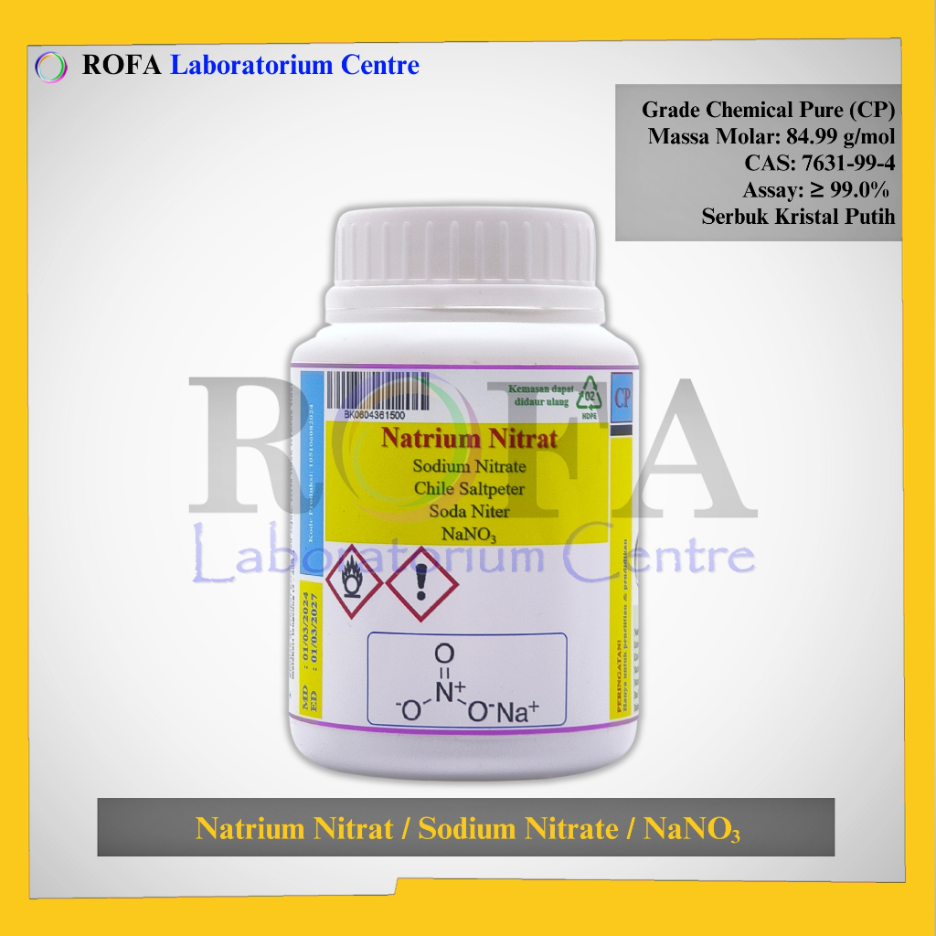 Jual Natrium Nitrat / Sodium Nitrate / NaNO3 CP 500 Gram | Shopee Indonesia