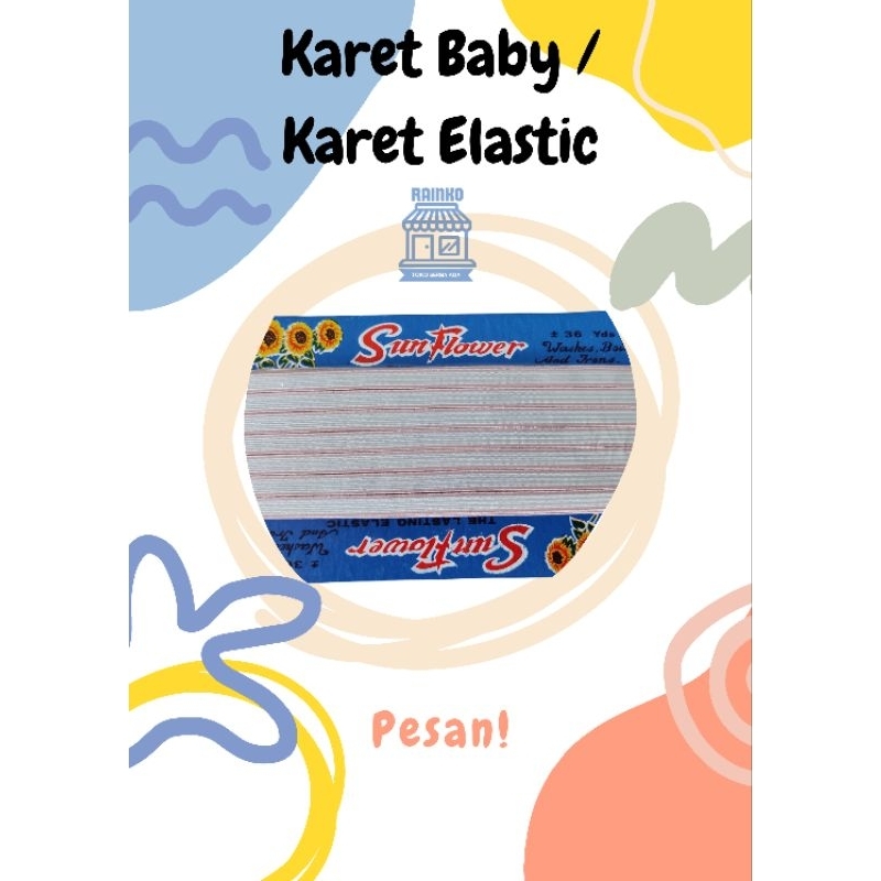 Jual ( 1 Meter ) Karet 1/2 cm / Karet Baby 1/2 cm | Shopee Indonesia