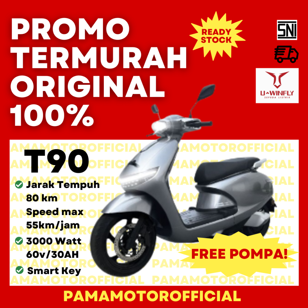 Jual READY Motor Listrik UWINFLY T90 Lithium NEW MODEL 2025 | Shopee ...