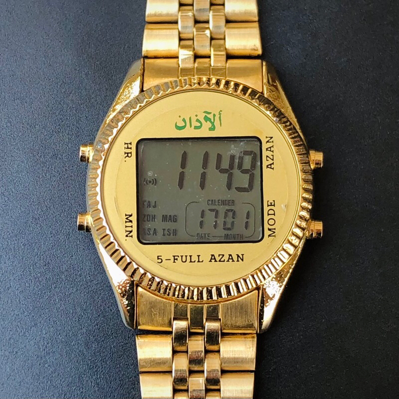 Jual JAMTANGAN PRIA ADZAN / TALKING WATCH / ON-TIME TALKING ATOMIC ...