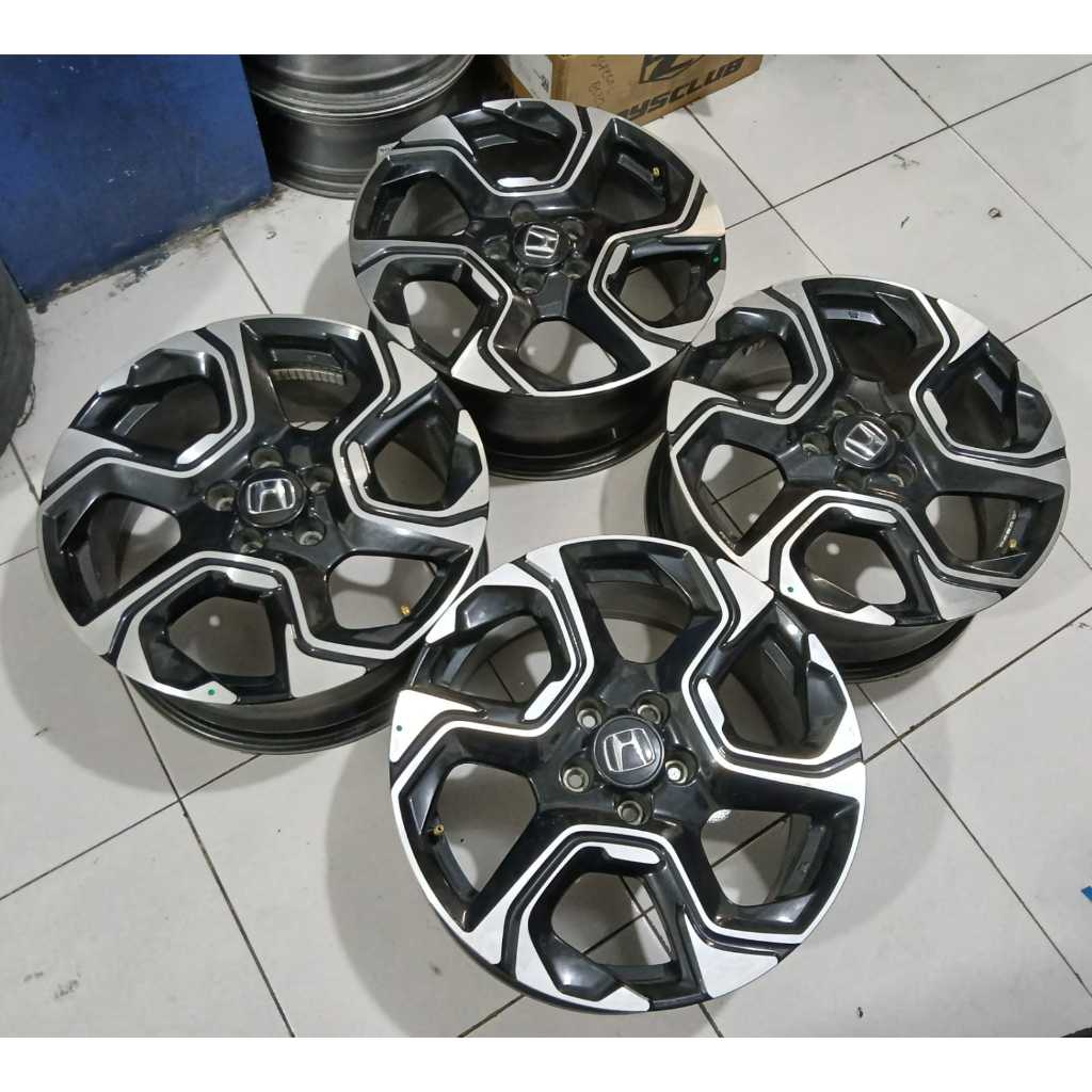 Jual VELG OEM MOBIL BEKAS CRV TURBO RING 18 BAUT 5X114 BLACK POLISH ...
