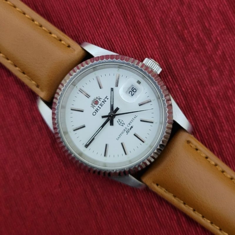 Jual Orient Quartz Sapphire Glass President Fluted Bezel UN83-C0 (ULTRA ...