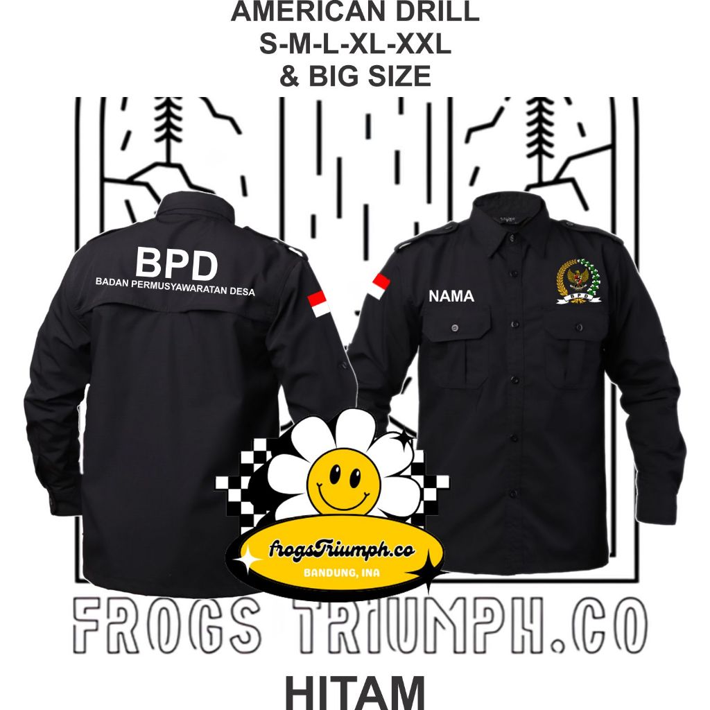 Jual KEMEJA PDH PDL LENGAN PANJANG BPD (BADAN PERMUSYAWARATAN DESA) KEMEJA LAPANGAN PRIA WANITA ...